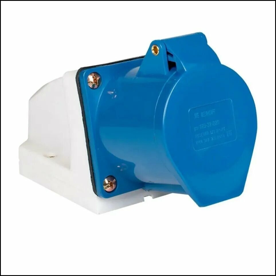 Розетка стационарная наружная 123 2Р-РЕ 32А 220В IP44 EKF - 1 шт