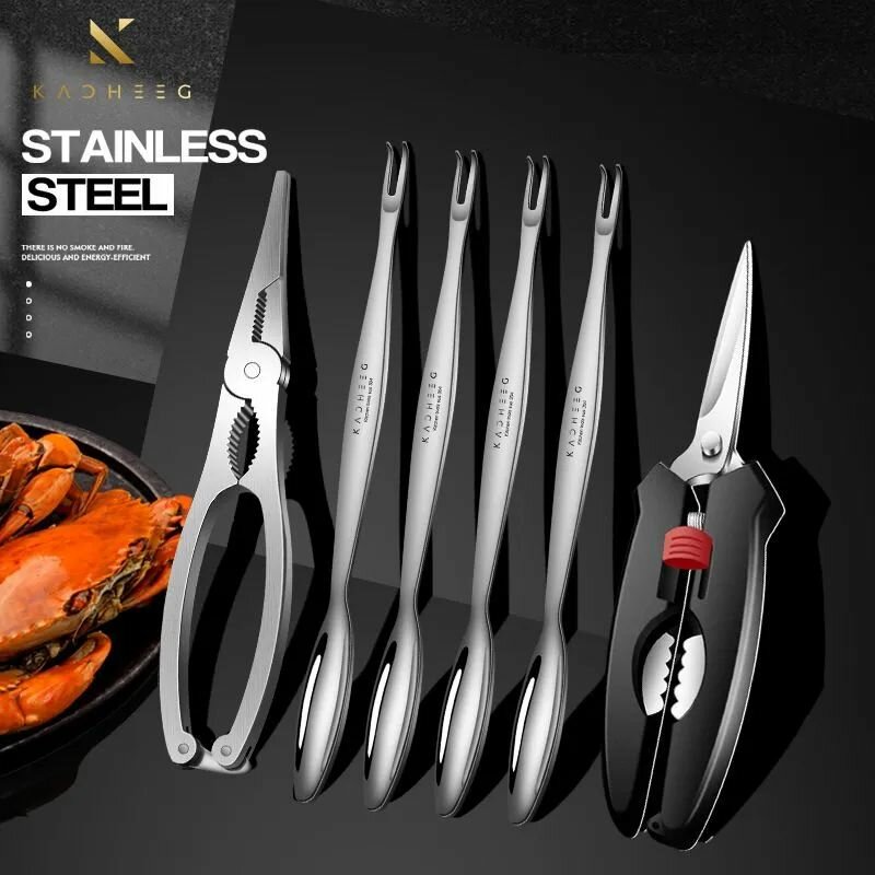 Набор для разделки ракообразных черный