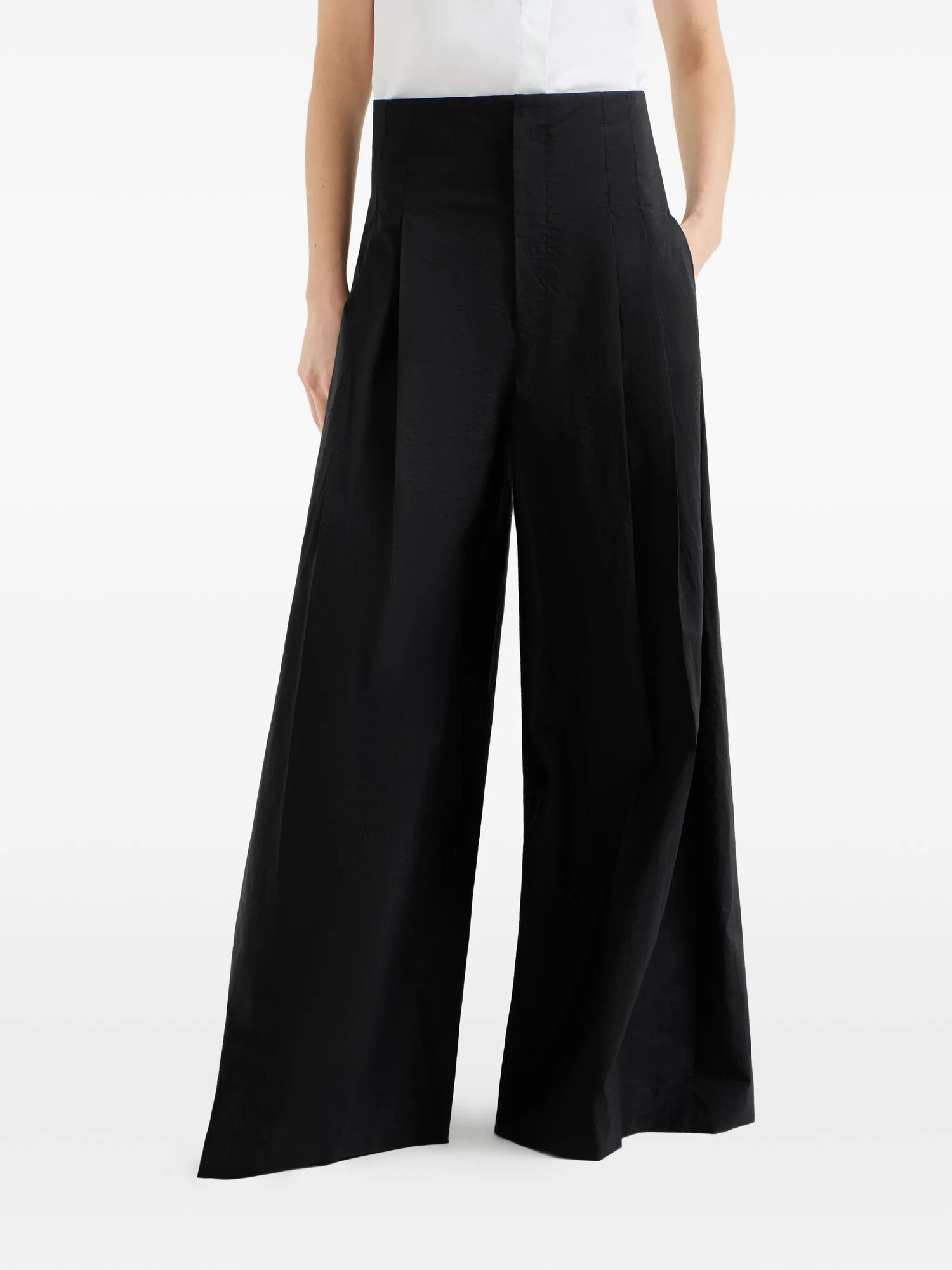 Брюки BRUNELLO CUCINELLI Black palazzo pants, размер 42, черный — фото 1