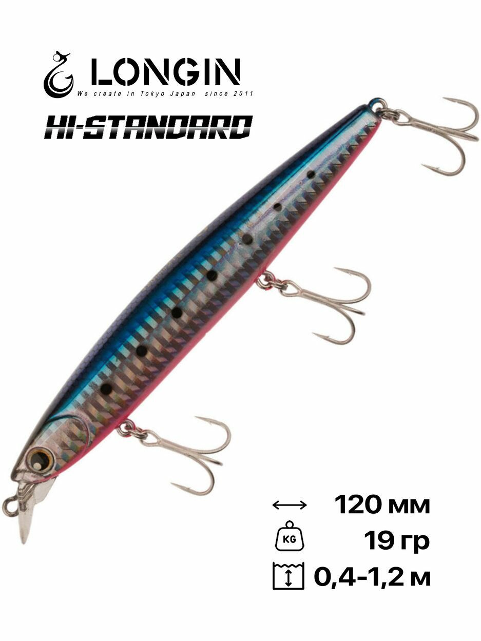 Воблер Longin Hi-Standard 120F, 120 мм, 19 гр, #092