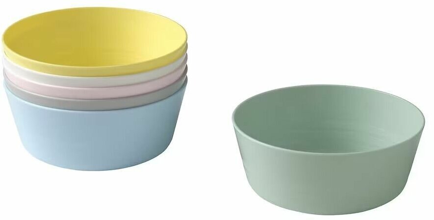 Калас икеа, набор детской посуды, миски, 6 шт, KALAS IKEA