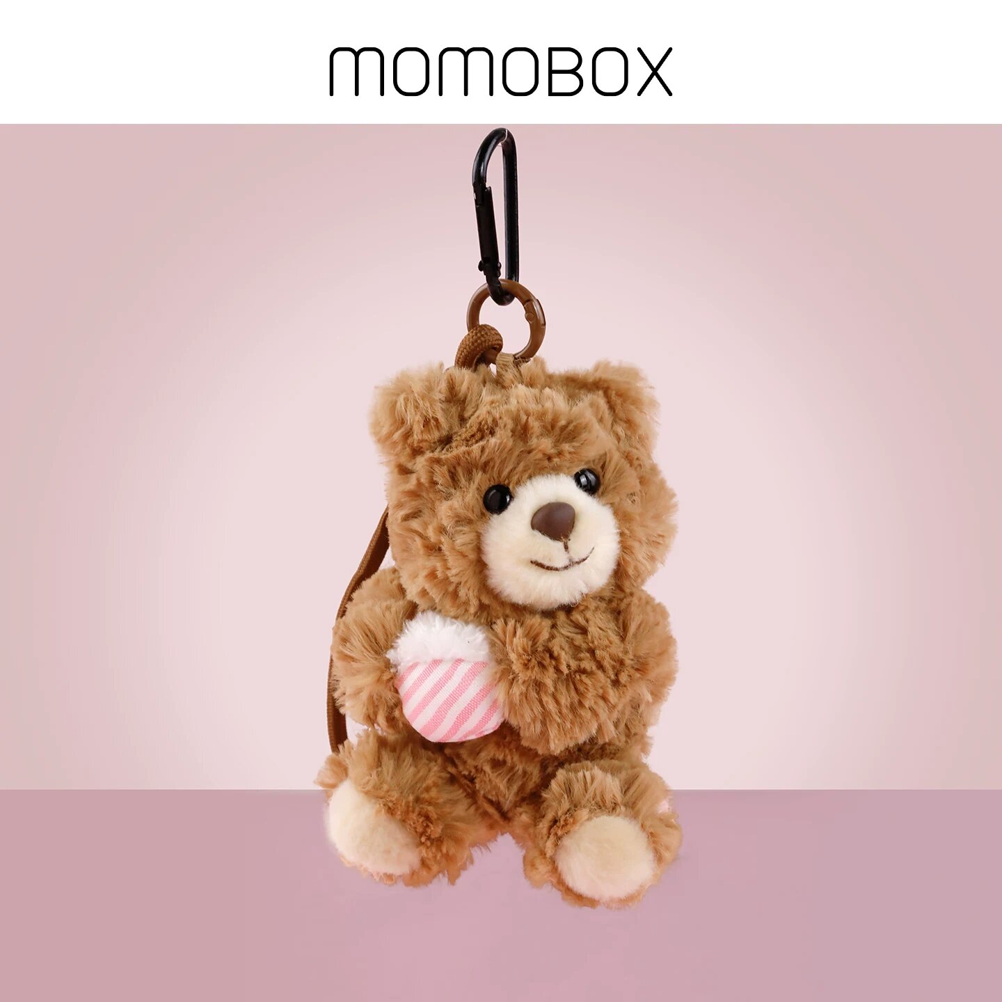 Momobox Плюшевый медвежонок-брелок для сумок, милый зверь-подвеска, подарок на день рождения для женщин, 100% полиэстер
