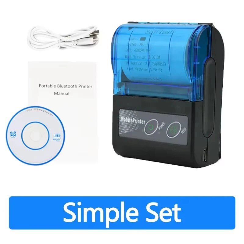 58 мм мини-портативный термопринтер чеков мобильный беспроводной Bluetooth принтер для билетов для печати этикеток/четов