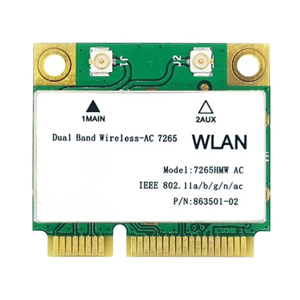 1200M WiFi Беспроводная локальная сеть Dual Band 2.4G 5Ghz Bluetooth 4.2 Gigabit Wireless LAN Adapter для Win7 Win8 Win10 Linux 7265HMW