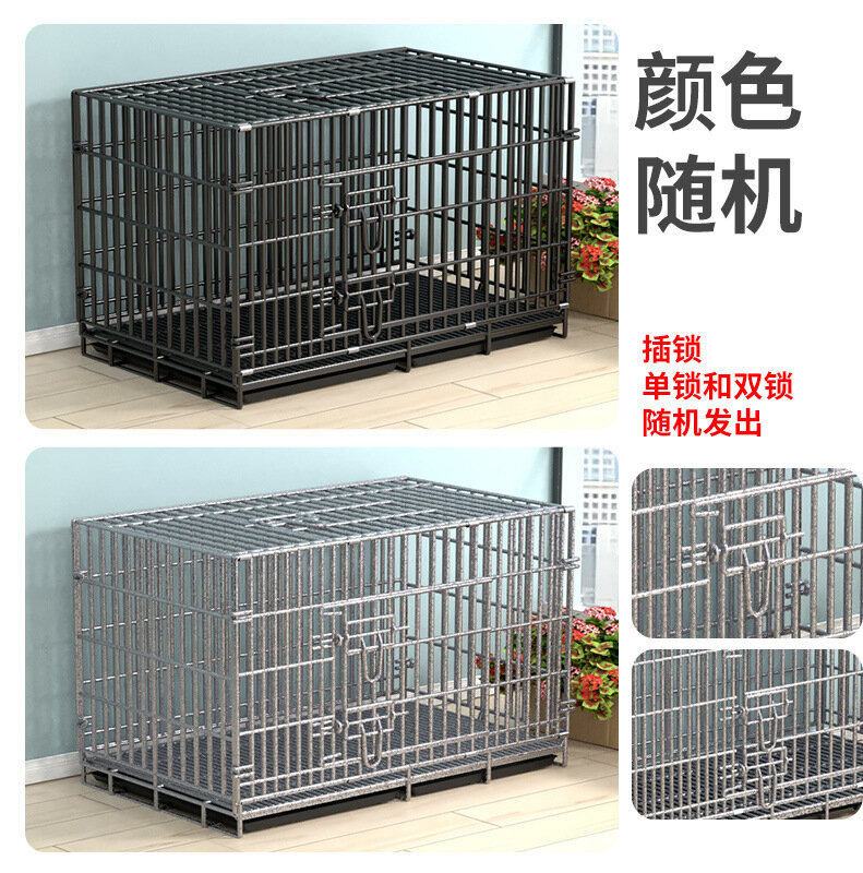 Экстра толстая клетка для собак с нержавеющей стальной проволокой и световым люком, клетка для собак Тедди, клетка для кошек, клетка для кроликов, складная клетка для домашних животных для маленьких и средних собак