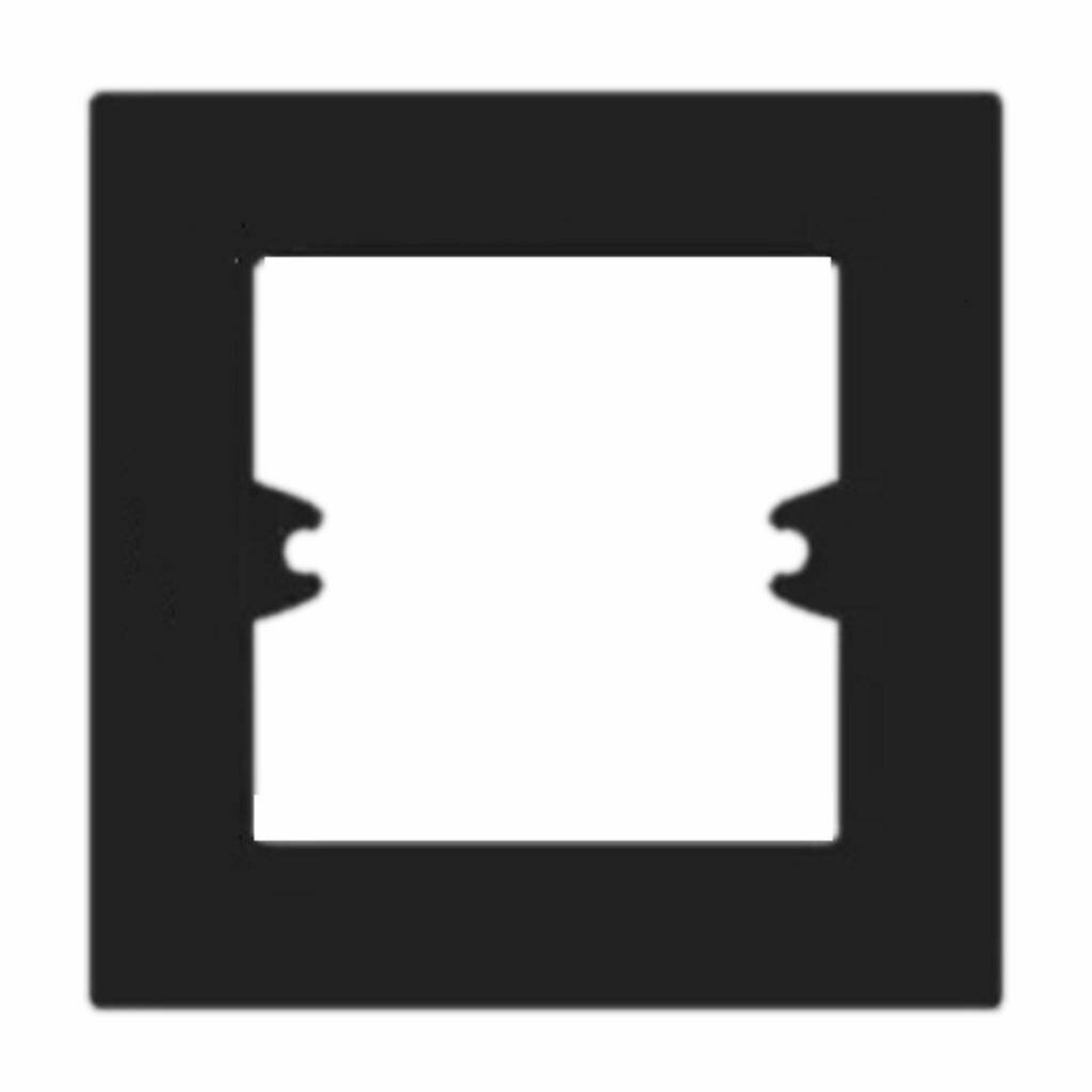 Розетка настенная с декоративной панелью, Черный - Тип 86 цельный