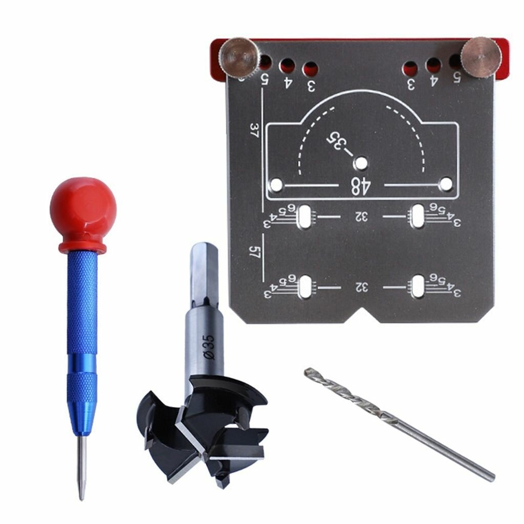 Набор для скрытых петель, шаблон для сверления и резки отверстий