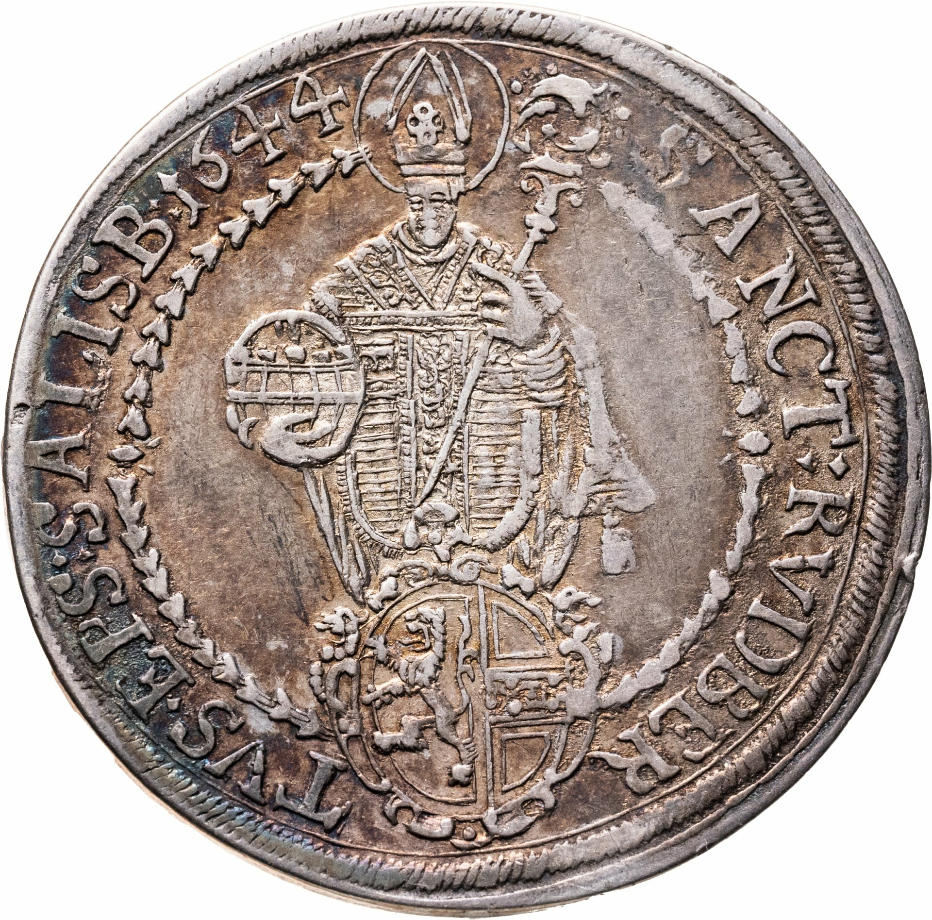Зальцбург 1 талер 1644, Серебро, в сохранности XF