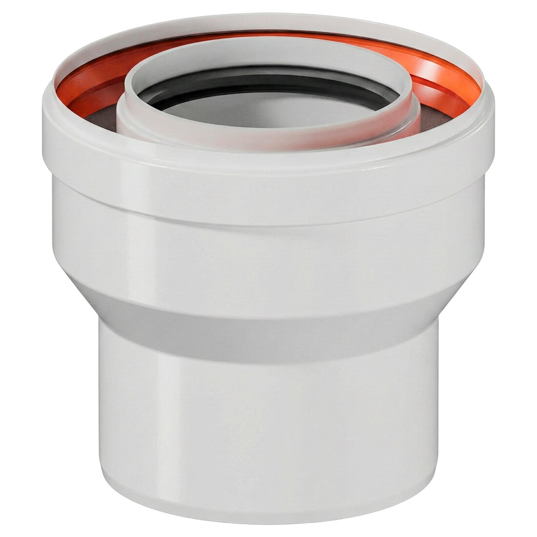 Конденсатоотводчик коаксиальный конденсац, переход с 60 х 100 на 80 х 125 ROMMER (RCA-8012-000002)