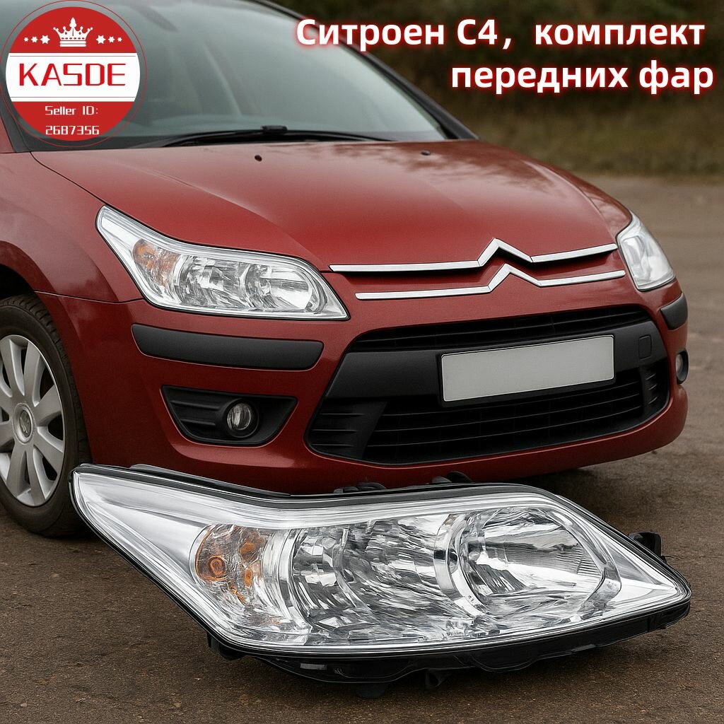 Фара автомобильная, Галогенная, 1 шт, арт. Ситроен C4