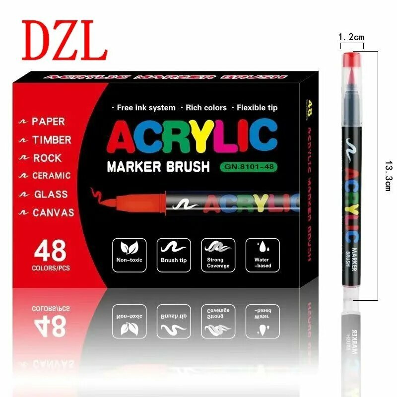 Маркер Акриловый, 48 шт. для граффити, для декорирования