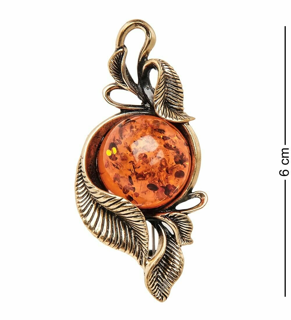 Брошь, янтарь