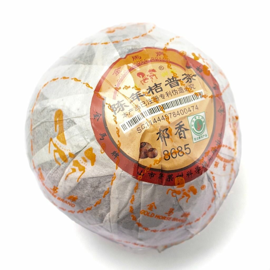 Пуэр в мандарине, Шу (1 шт) Аромат чая очень насыщенный цитрусовый, вкус многогранен. Послевкусие долгое и сладкое