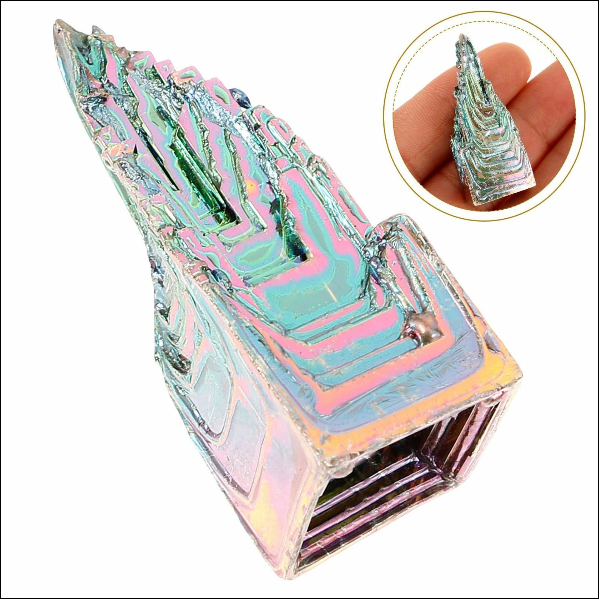 Натуральный Камень Висмута Для Украшения Интерьера И Коллекционирования 1 Шт