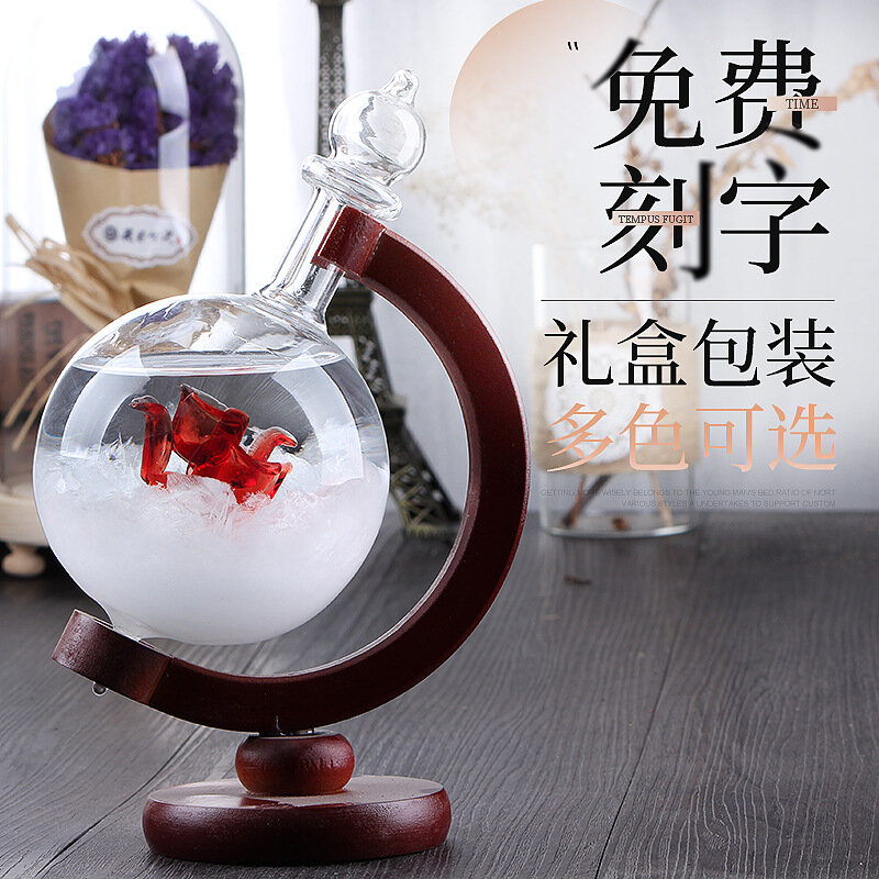 Бутылка с прогнозом погоды, штормовой метеорологический шар, креативные маленькие украшения, настольные декорации, глобус, подарок для офиса