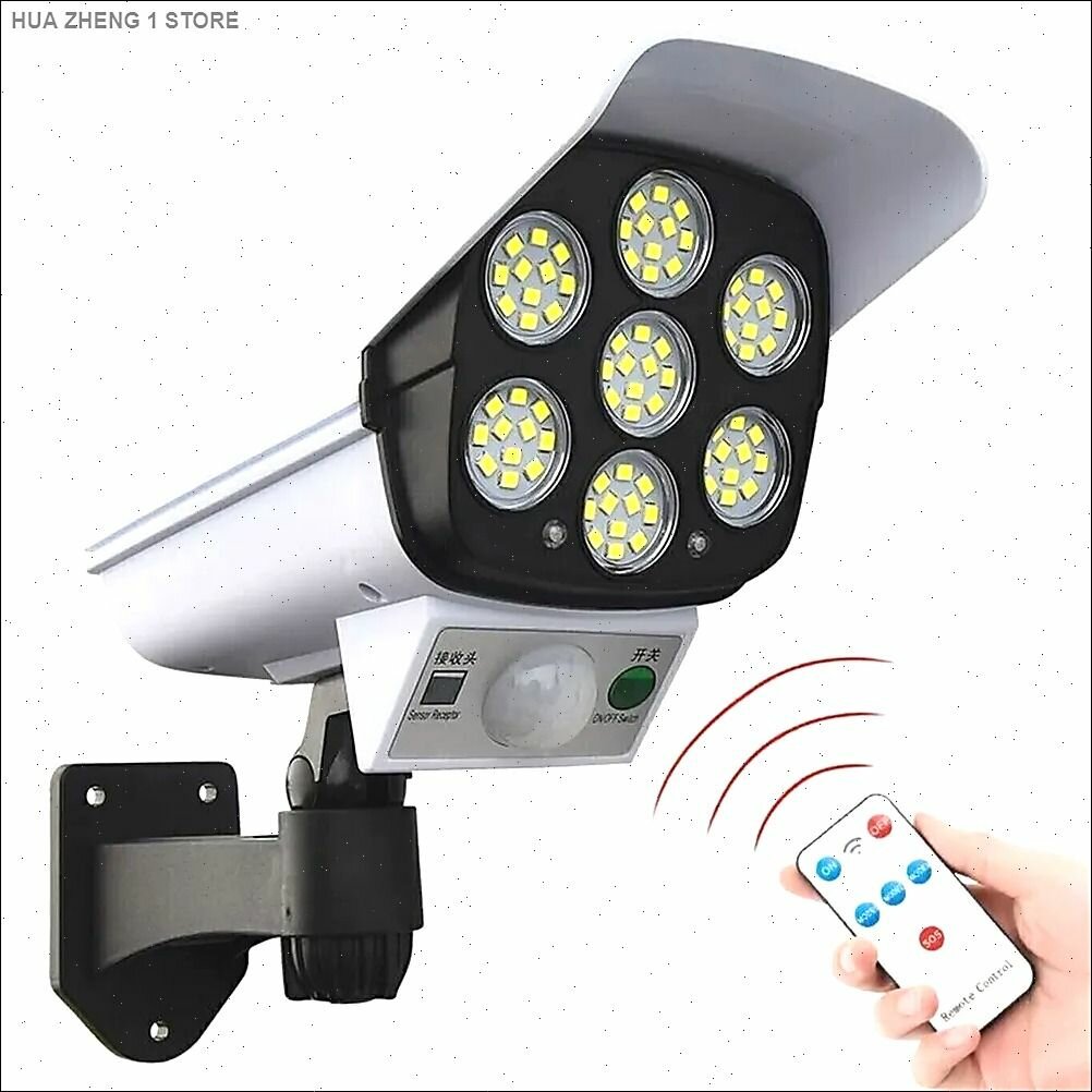 Уличные фонари с дистанционным управлением используются для камер наблюдения с солнечными датчиками движения.