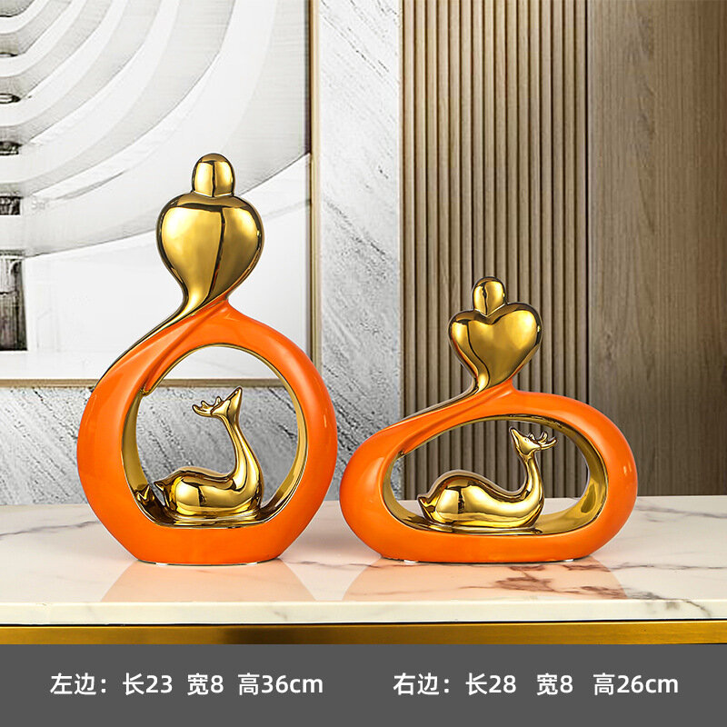 Изысканные керамические украшения, креативный декор для дома: для гостиной, тумбы под телевизор, винного шкафа, прихожей, предметы интерьера в стиле легкой роскоши.