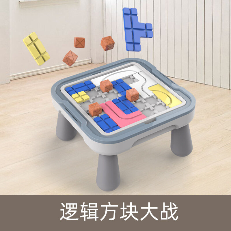 Детский игровой стол для раннего развития, строительные блоки, многофункциональная логическая игра, интерактивная настольная игра для родителей и детей, обучающие игрушки 6-