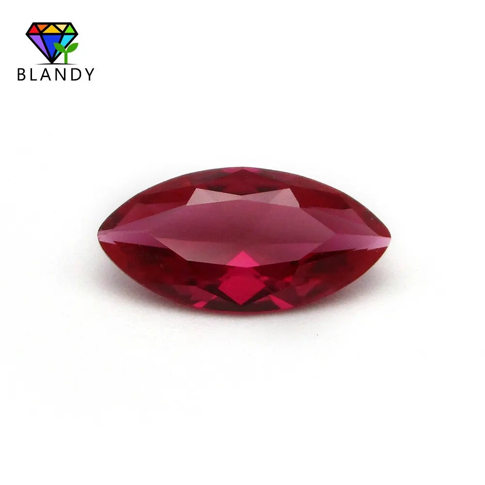 Синтетический рубин корунд 2x4~8x16 мм, красный, для ювелирных изделий 2.5x5mm(50pcs)