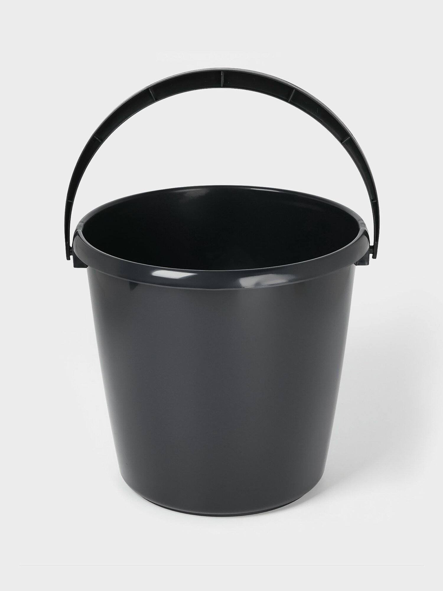 Ведро хозяйственное, 10 л, d=29 см, h=28 см, пластик, чёрное