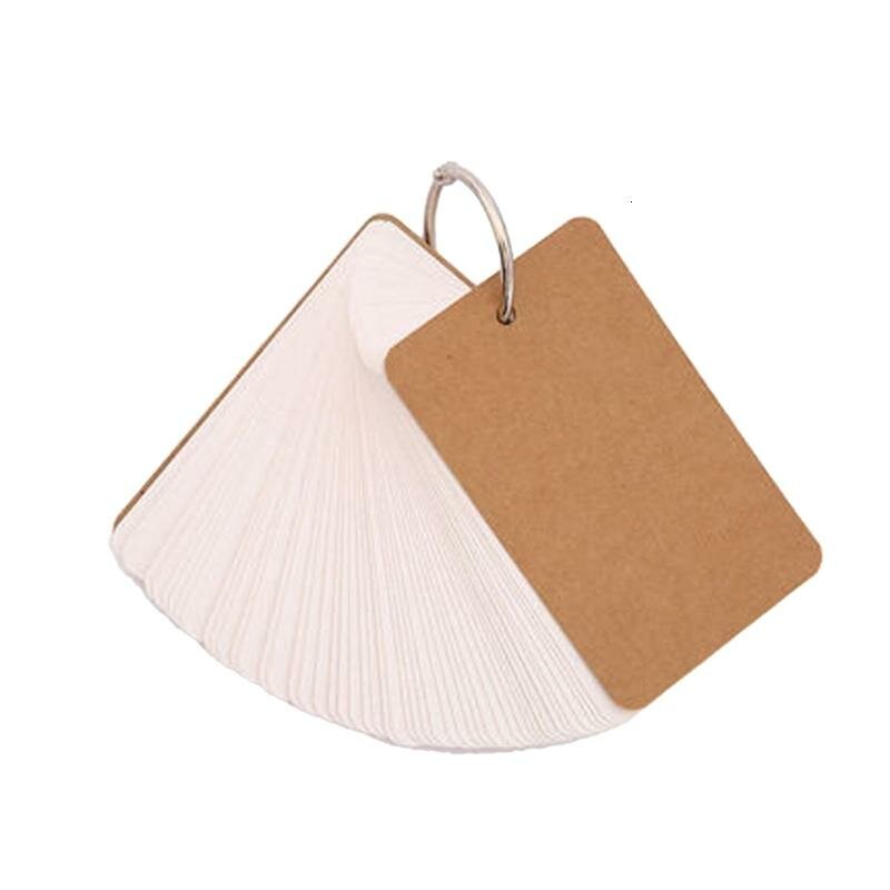 Карточки индексные 3,5x2 дюйма, 50 шт, с кольцами, Белый