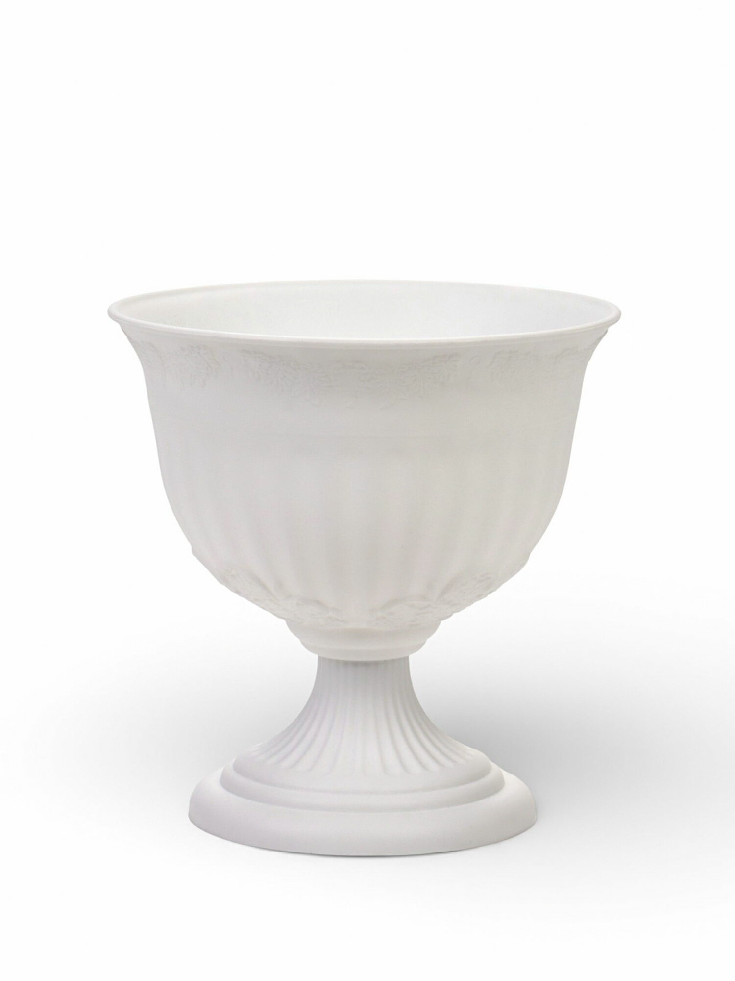 Вазон для цветов "Венеция", 600 мл, d=14 см, h=14 см, пластиковый, белый