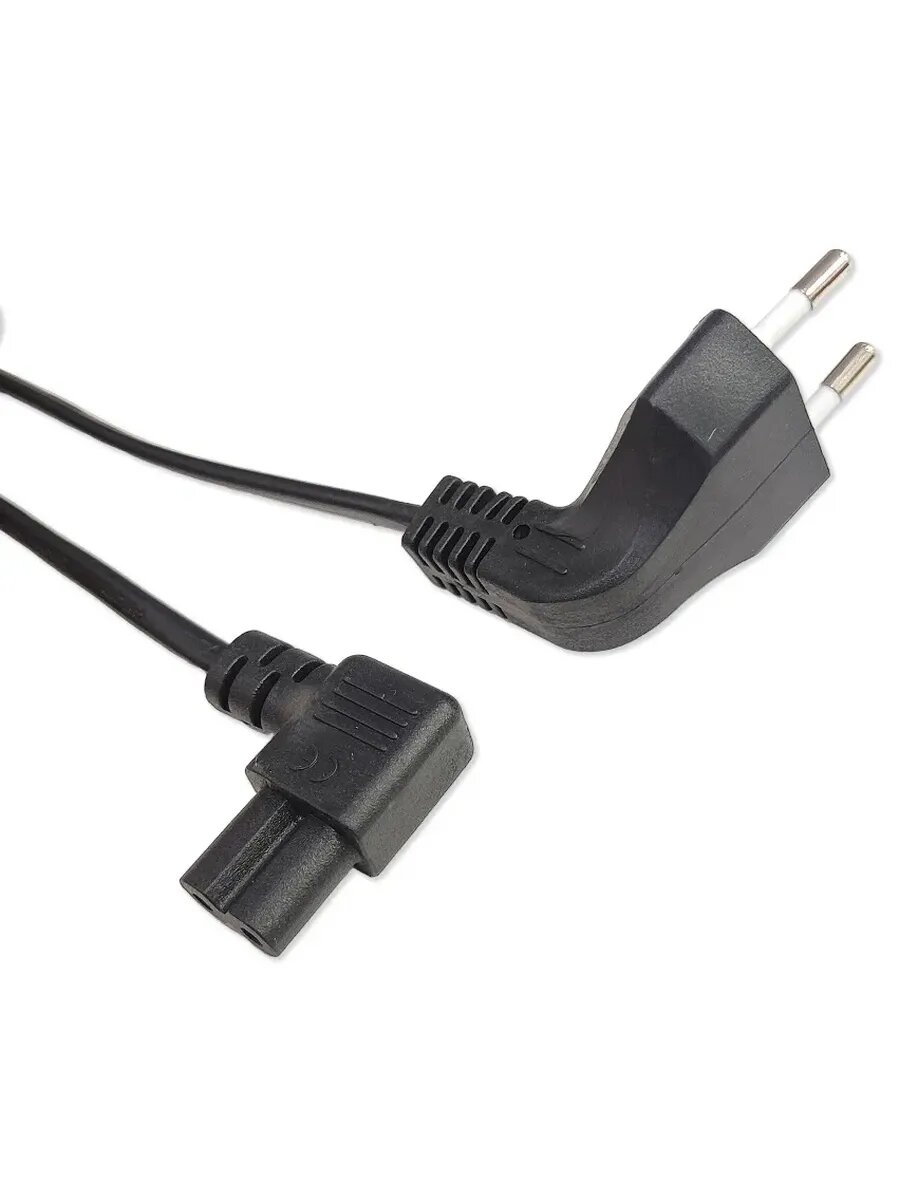 Кабель питания Filum FL-PC2.5-EUA-C7A-3M CEE 7/16 угловая - С7 угловая, 2х0.5, 220В, 2.5A, чёрный, 3 м