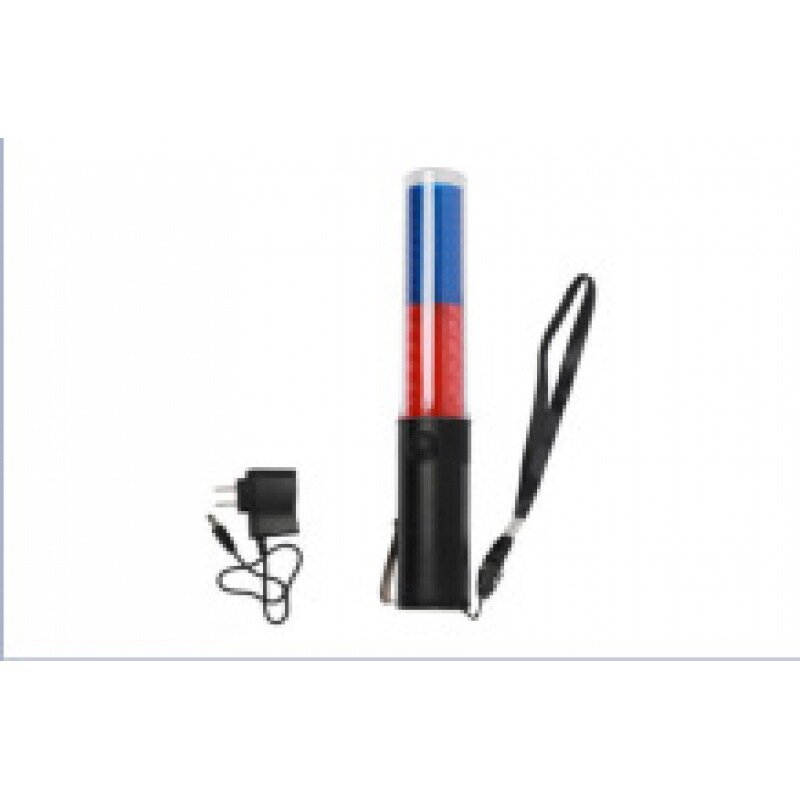 Деревянный жезл безопасности дорожного движения, ручной, красный и синий мигающий предупреждающий жезл, перезаряжаемый светодиодный индикатор, сигнальный жезл