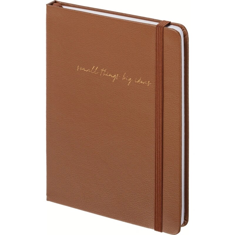 Ежедневник недатированный коричневый, А5, 140x200мм, 136 л. ATTACHE