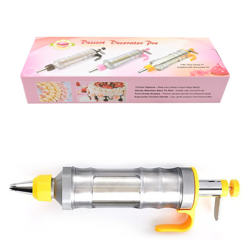 Горячая распродажа: нержавеющая сталь, кремовая насадка, ручной пресс, насадка для печенья, инструмент для выпечки, кремовая насадка