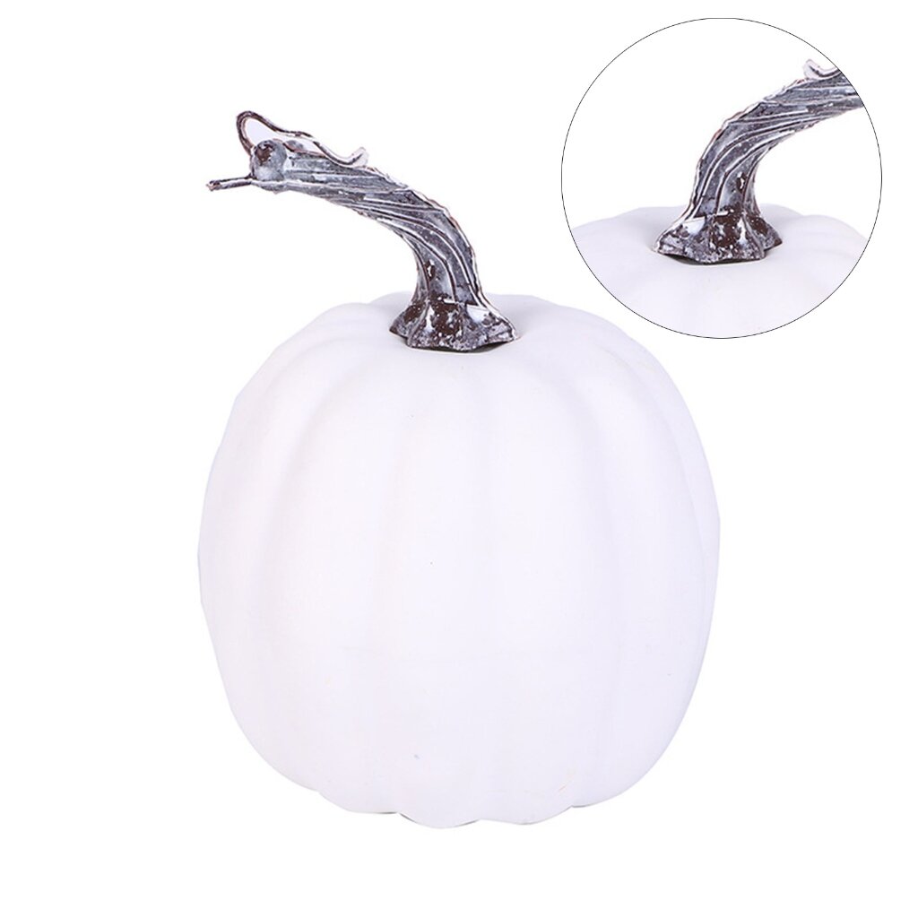 Countrysides Artificial Pumpkin Decorations White Color Halloween Pumpkin Ornaments House Desk Decorations