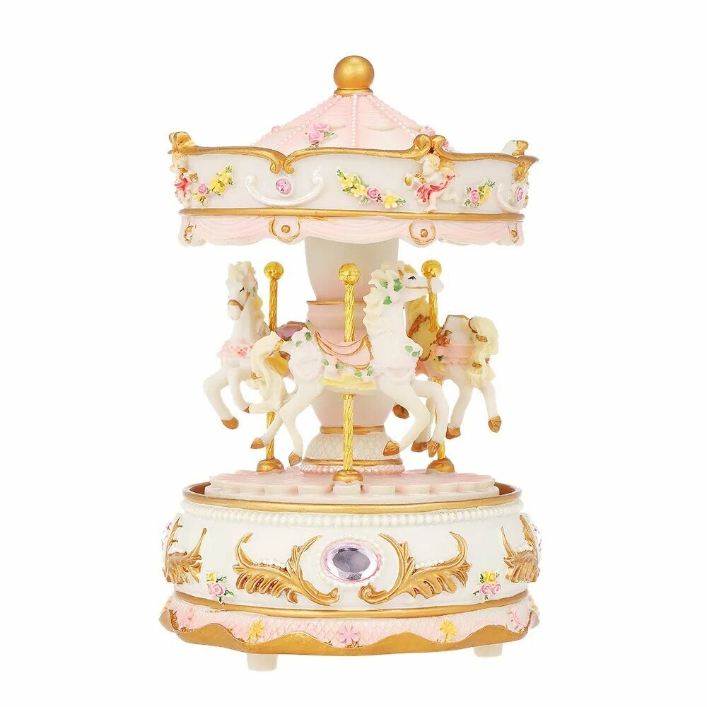 Mini Carousel Clockwork Music Box Музыкальная шкатулка