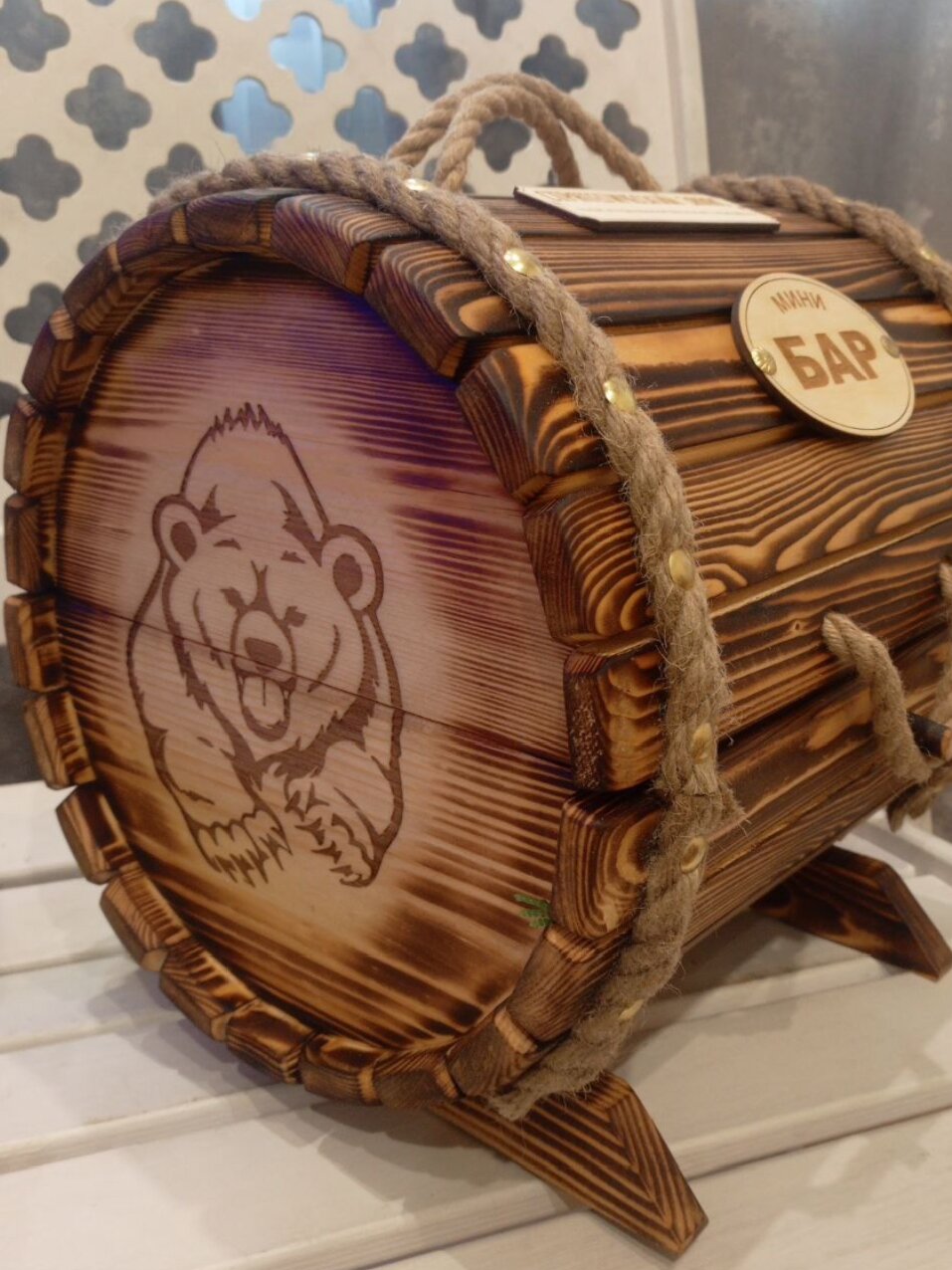 Мини бар бочка