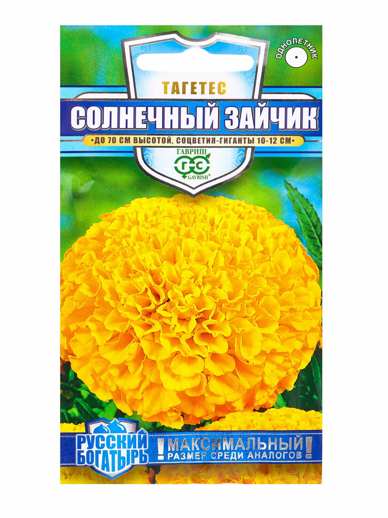 Семена цветов Бархатцы пр. Солнечный зайчик, цветение период: август