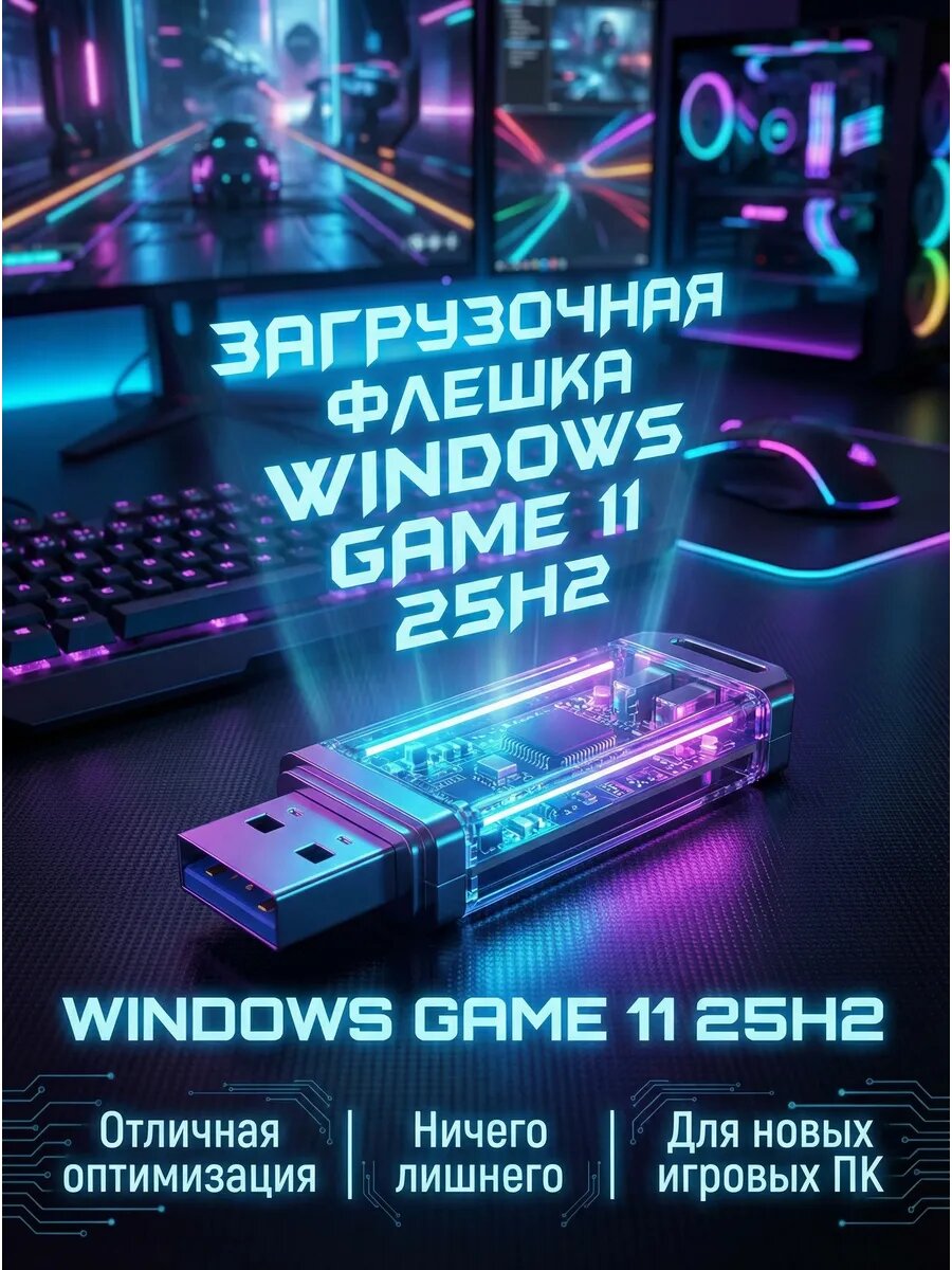 Windows GAME - 11 Pro 25H2 Full - загрузочная флешка