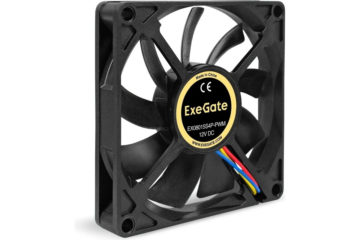 Вентилятор 80х80x15 Exegate ExeGate EX08015S4P-PWM , 0-2500rpm, 25dB(M), 0.16A, SBB, 4pin