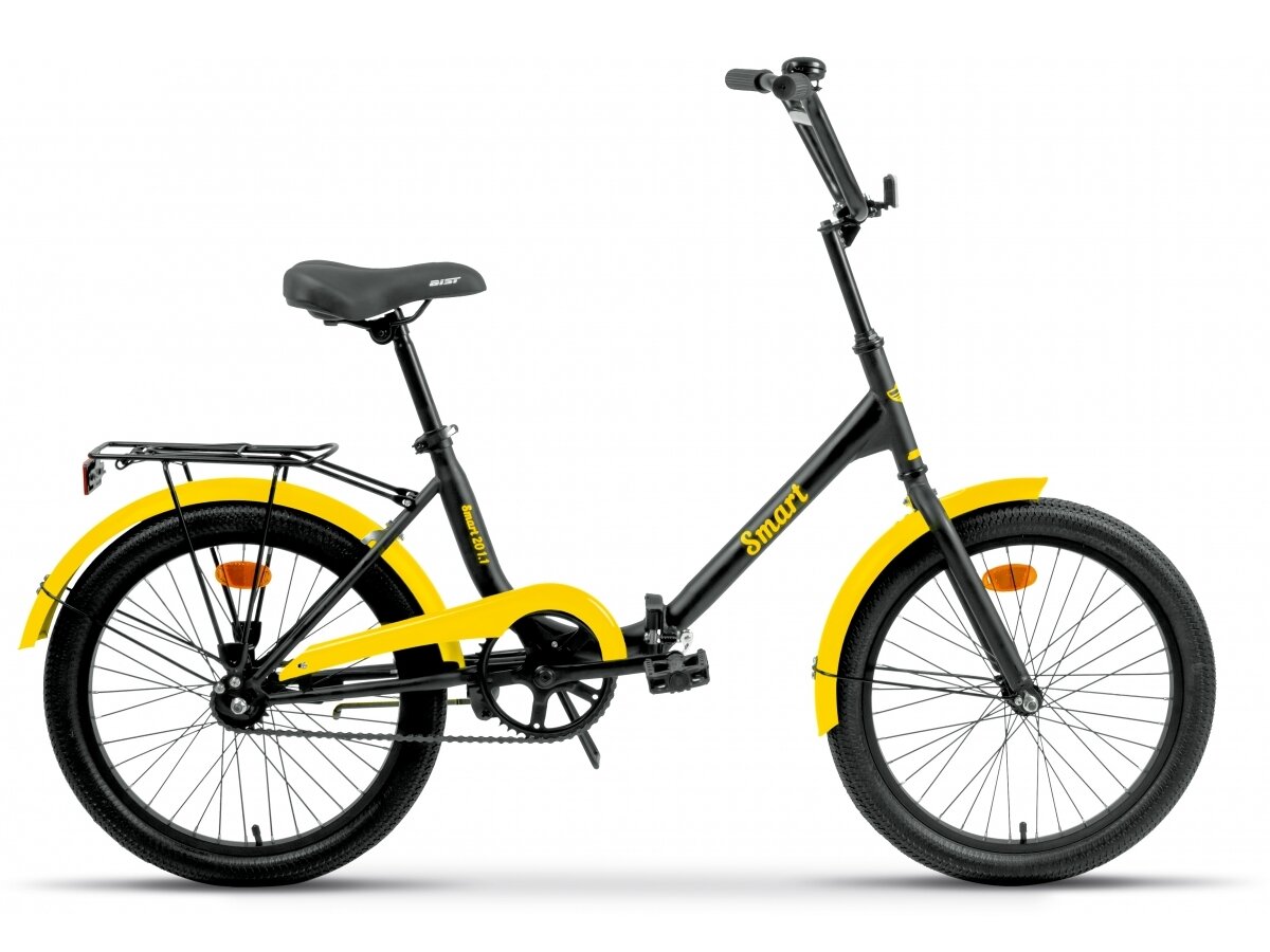 Складной велосипед Aist Smart 1.1 20, год 2025, цвет Черный-Желтый
