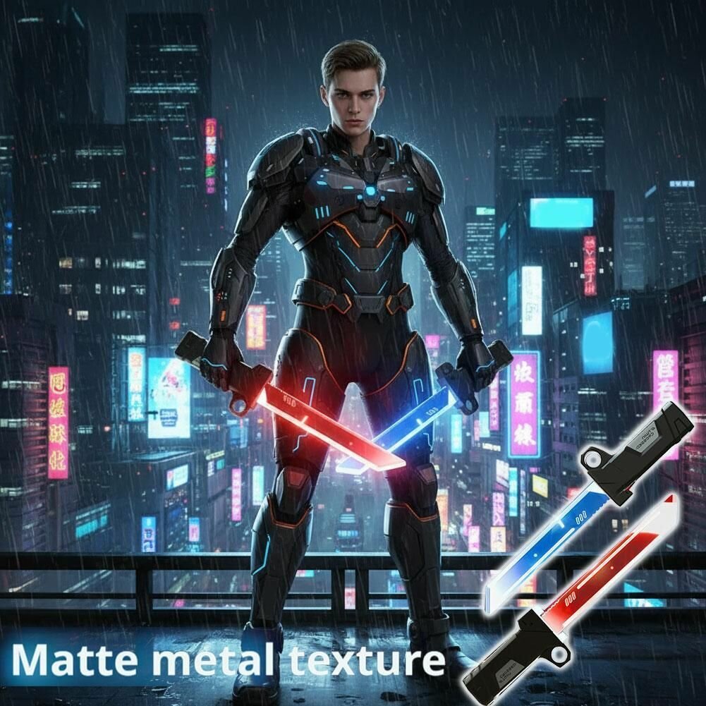 Светящийся обоюдоострый световой меч с парной вставкой, телескопический меч Дэдпула-самурая, игрушечный меч для мальчиков