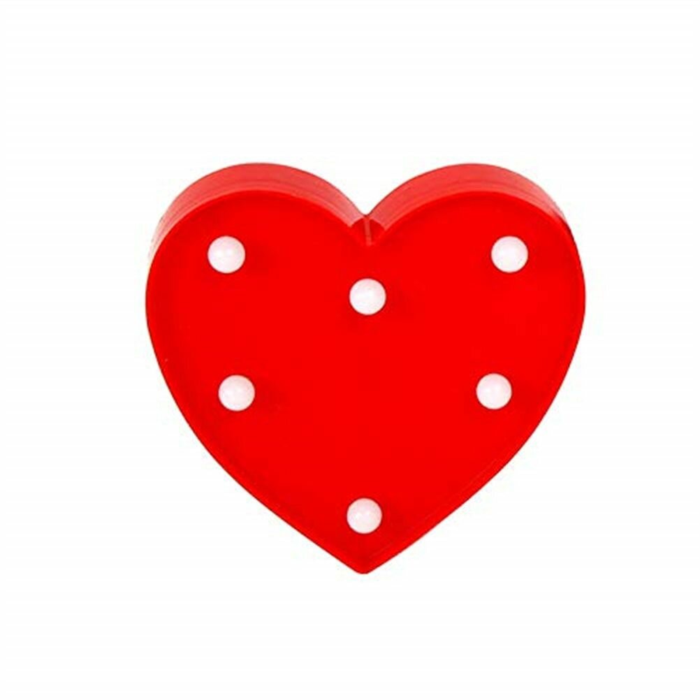 Светодиодный декоративный светильник в форме сердца