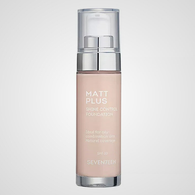 Тональный крем матирующий тон 00, св. фарфор SEVENTEEN MATT PLUS SHINE CONTROL Тональный крем 35 мл