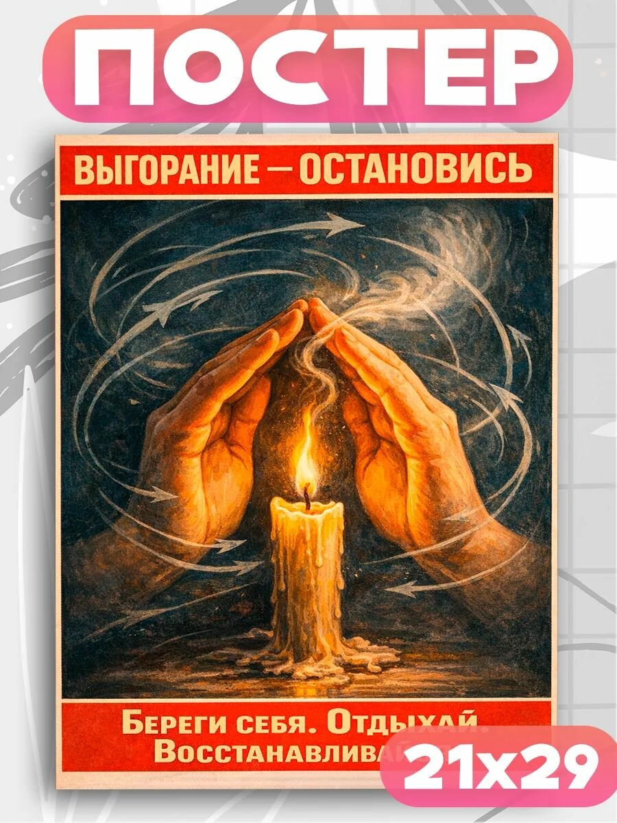 Постер на стену интерьерные мотивационные , плакат 1шт, А4 размер.