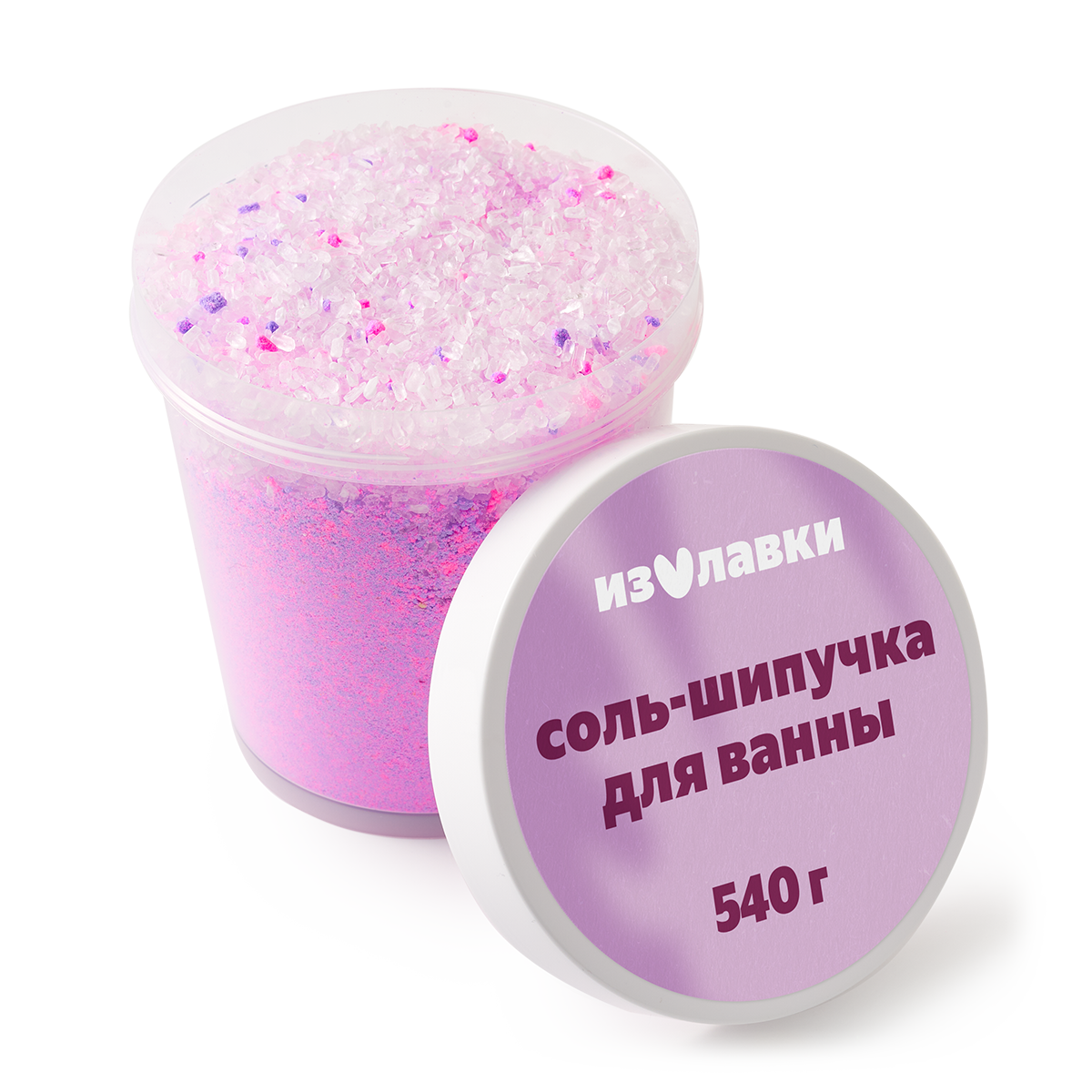 Соль для ванны шипучка «Из Лавки» с ароматом розы, мандарина и пачули