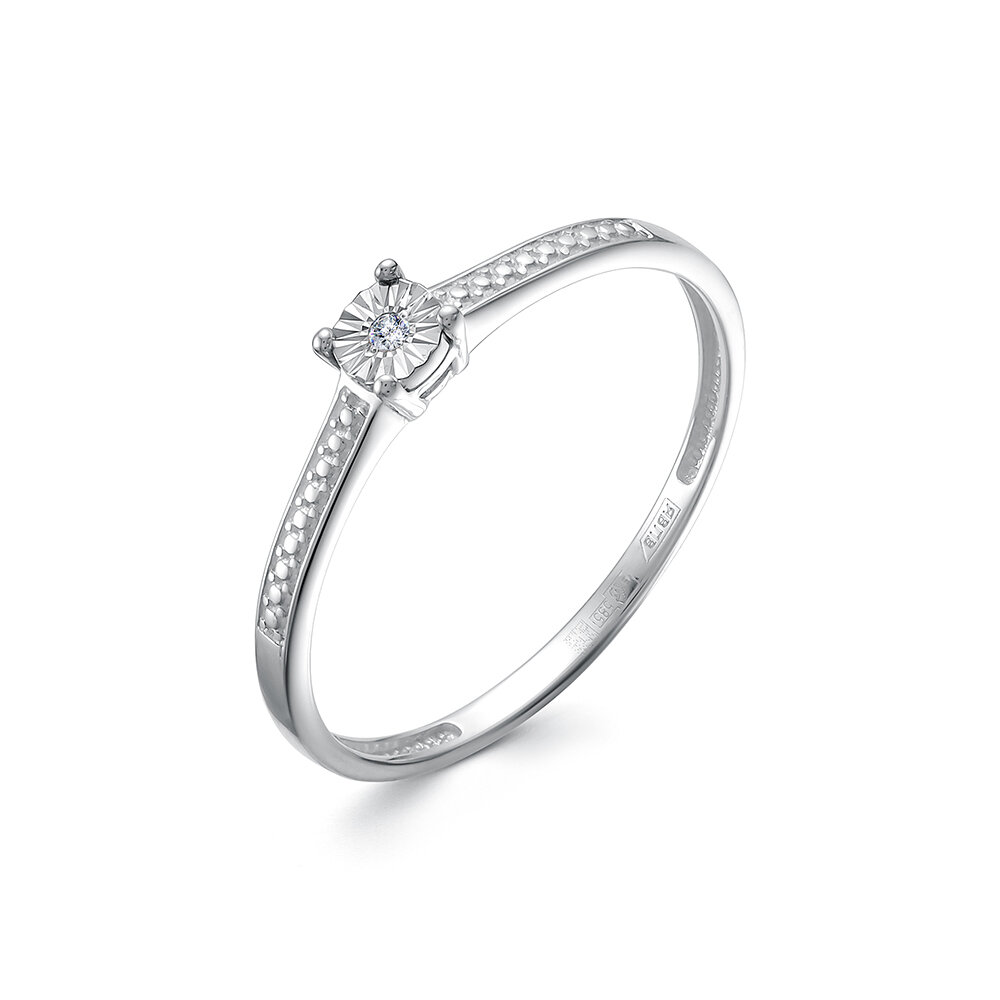 Кольцо помолвочное, белое золото, 585 проба, бриллиант