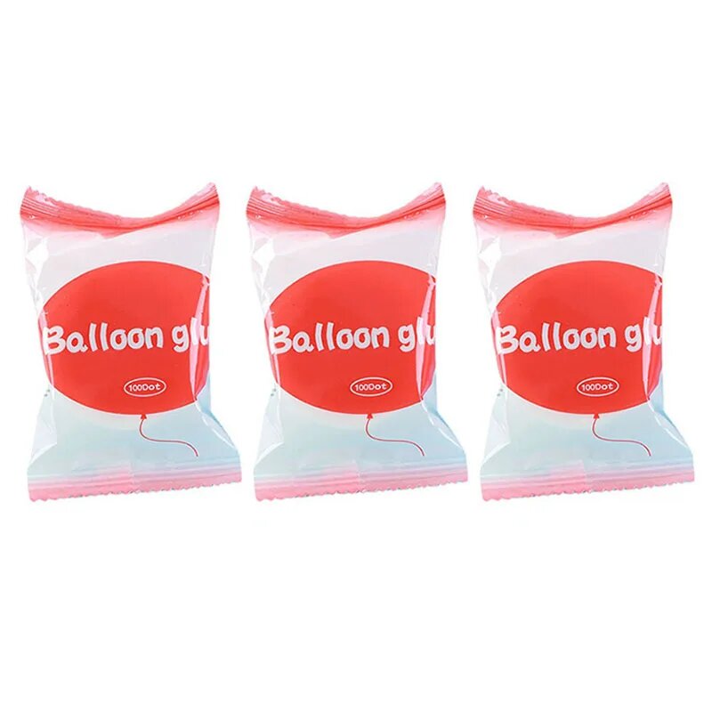 Прозрачные клеевые точки для шаров 3pcs
