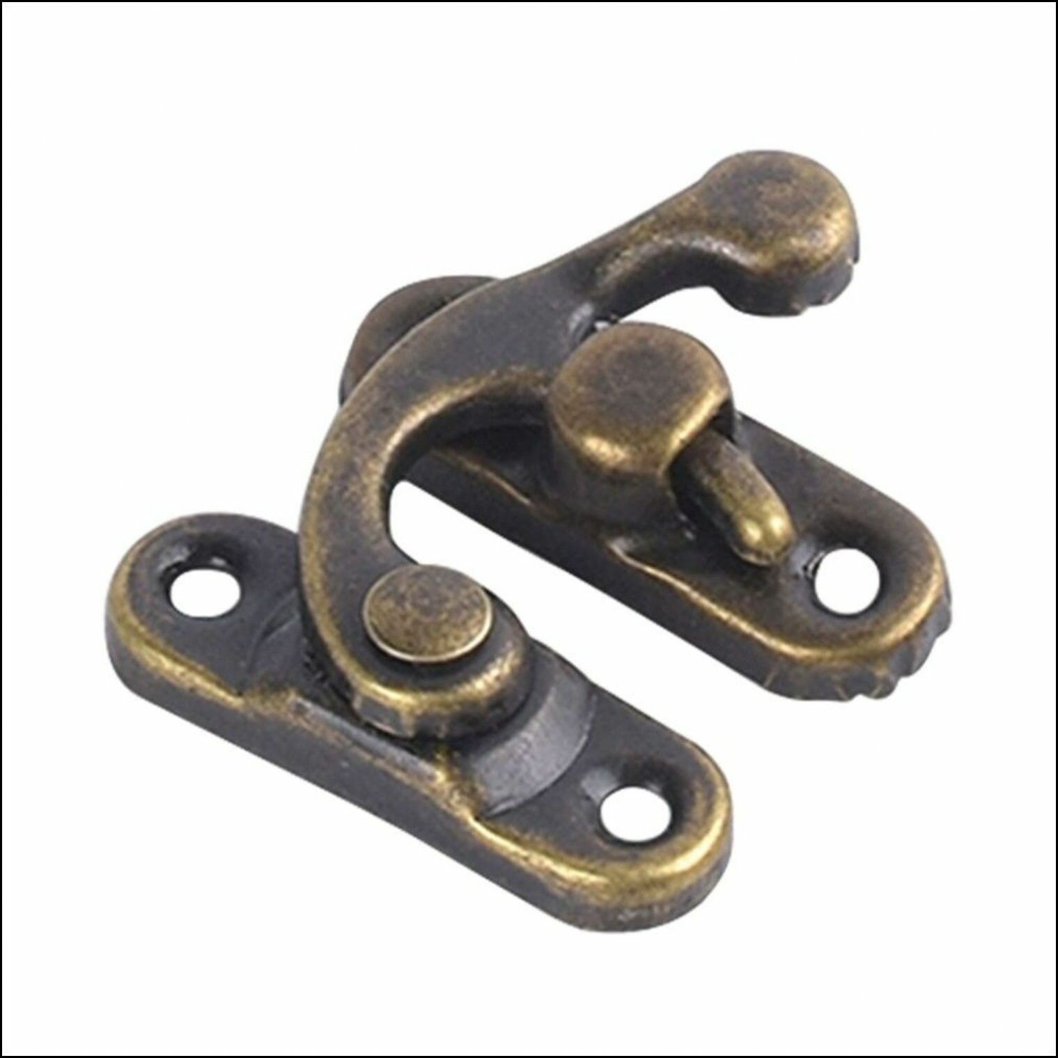 Винтажная бронзовая поворотная застежка для правого крючка с металлической защелкой