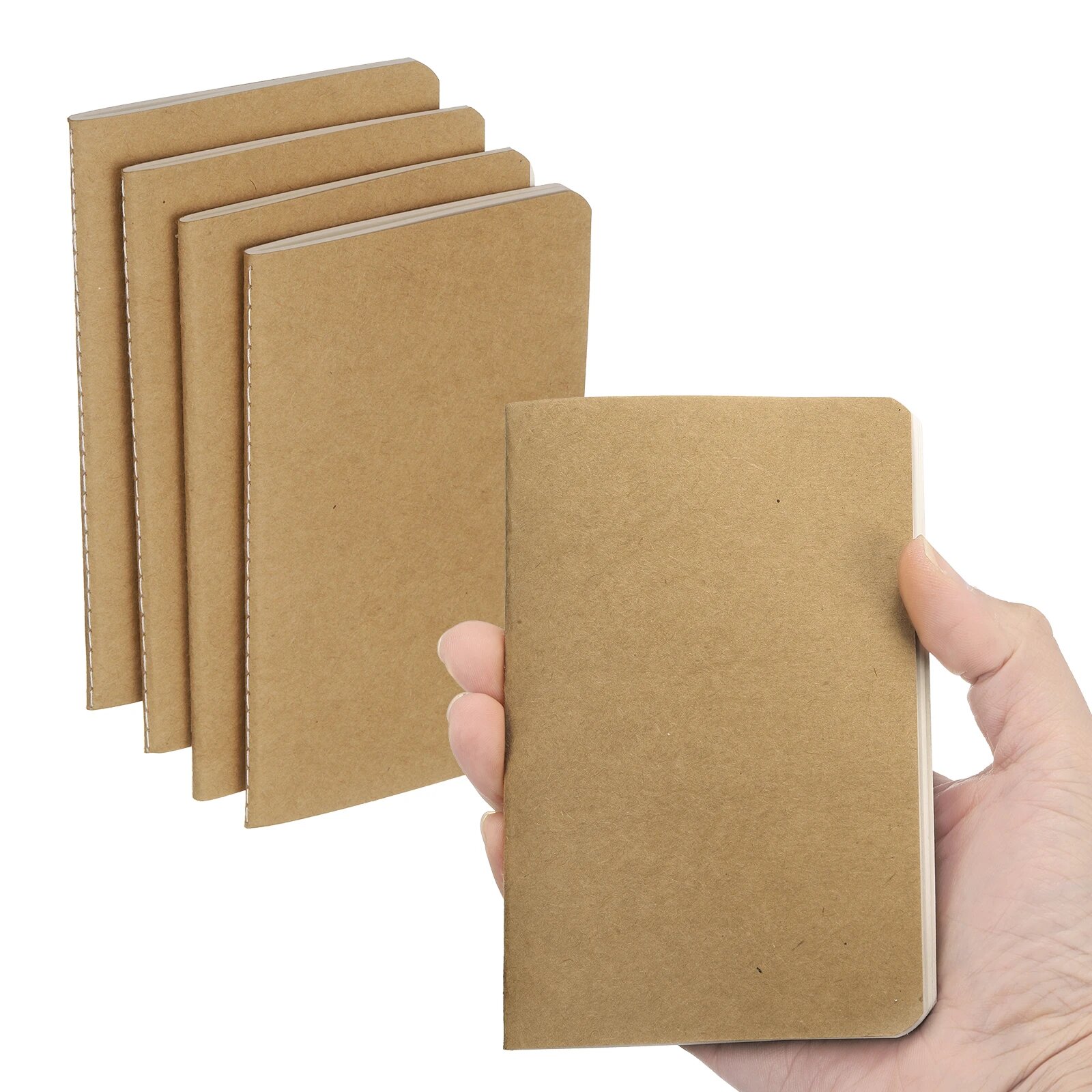 Мини-блокнот A6, 4шт, крафт-бумага, Kraft Tone