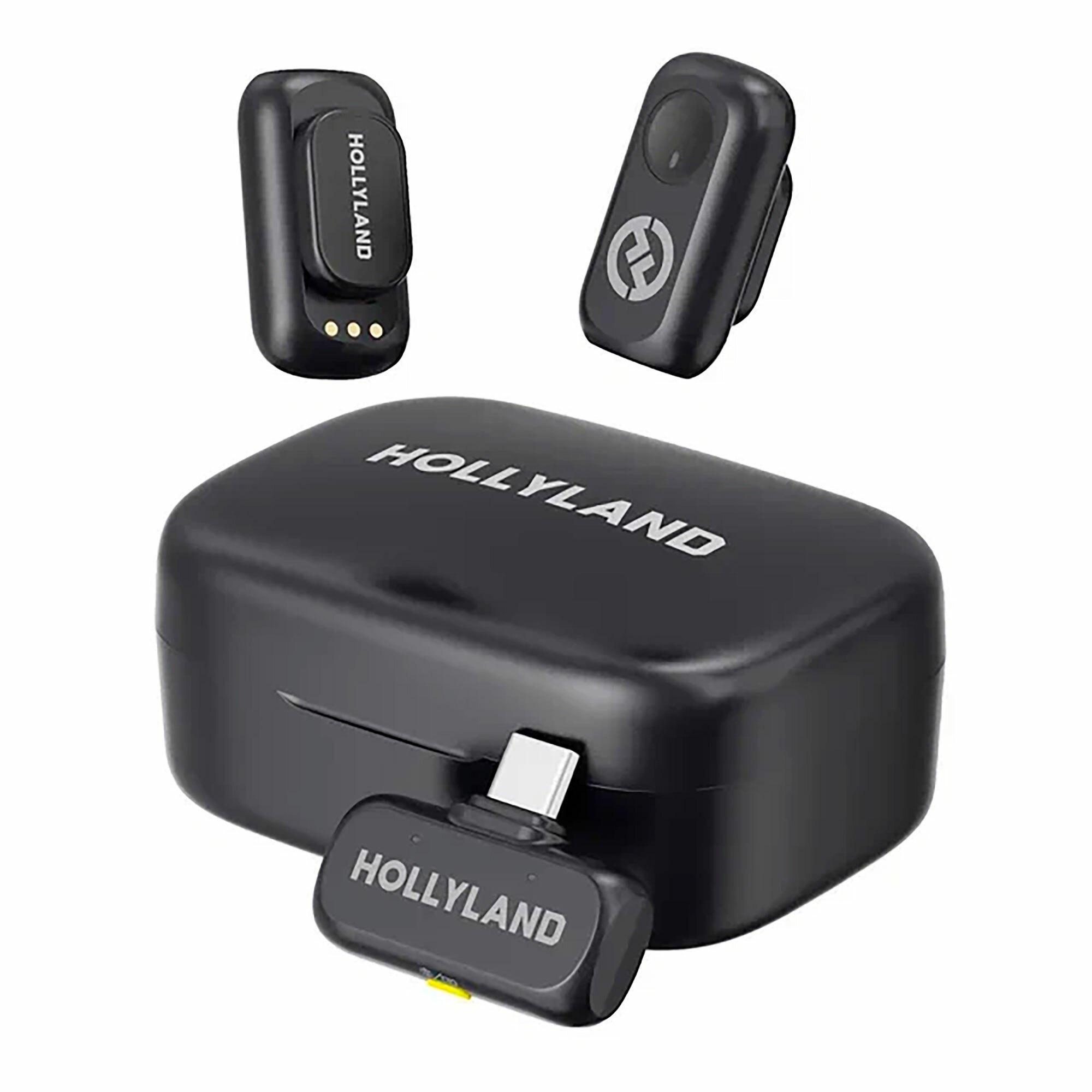 Беспроводная система Hollyland Lark A1 Duo, 2 микрофона, приемник USB-C, зарядный кейс, для интервью