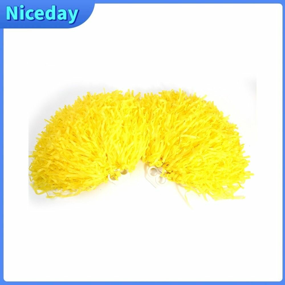 2шт Помпоны Для Черлидинга Спортивный Танцевальный Бал (желтый)