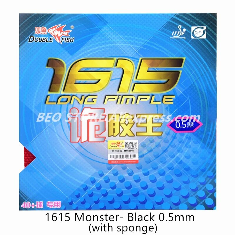 Резина для настольного тенниса Double Fish 1615 Monster Black 0.5mm