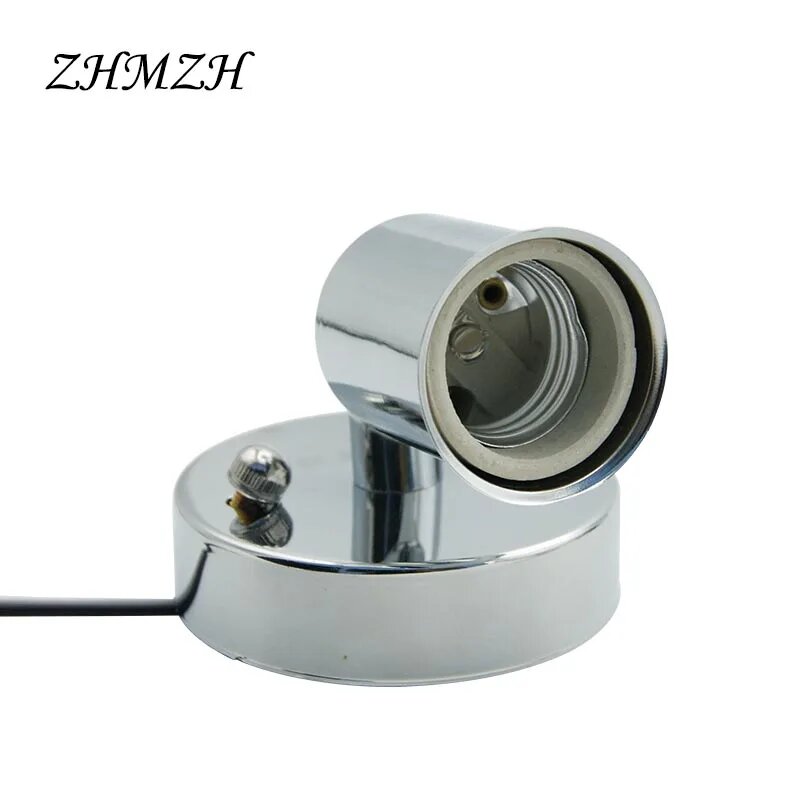 Патрон для лампы E27 поворотный 180 градусов Chrome, Е14